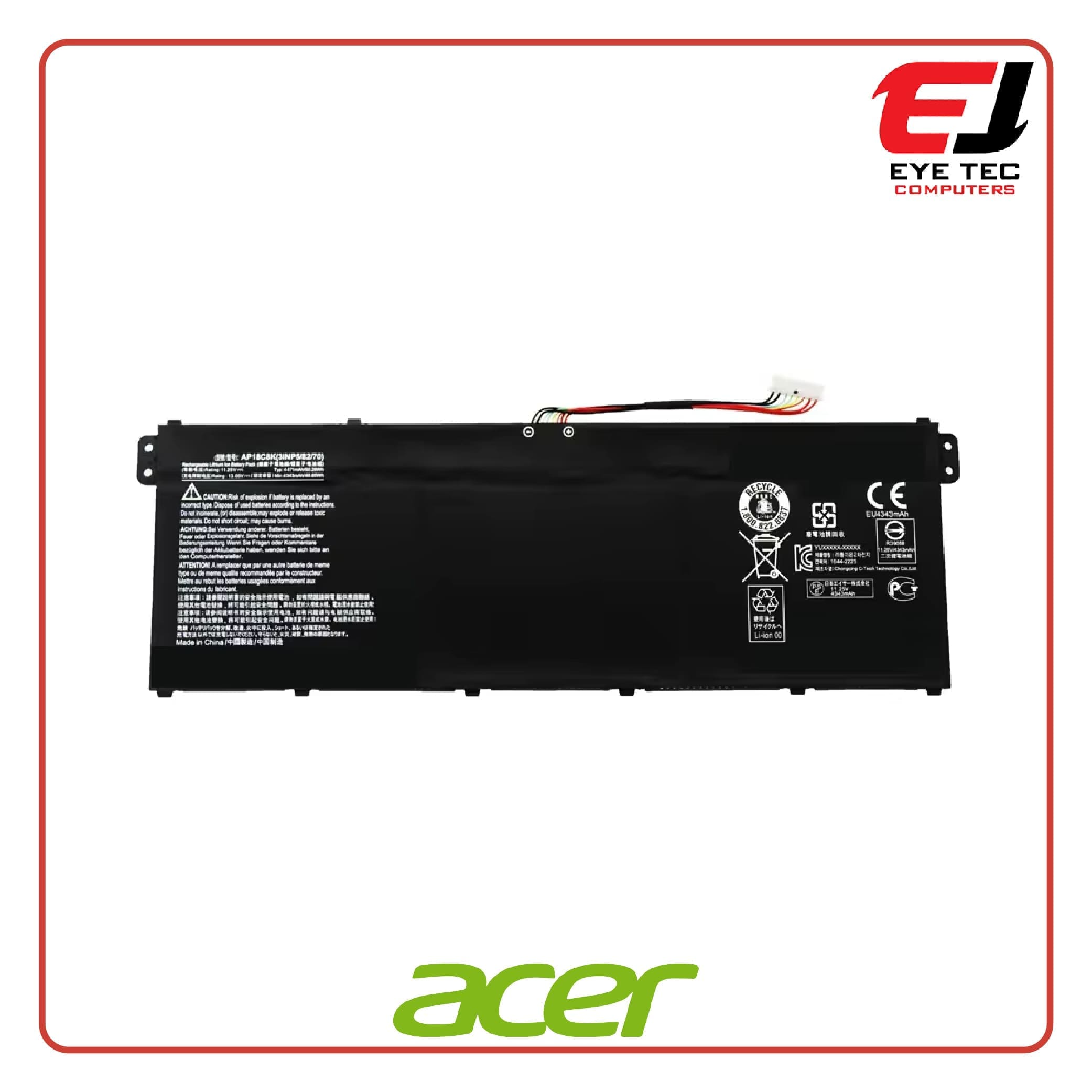 Acer AP18C8K Notebook Battery - Original | EYE TEC Computers
