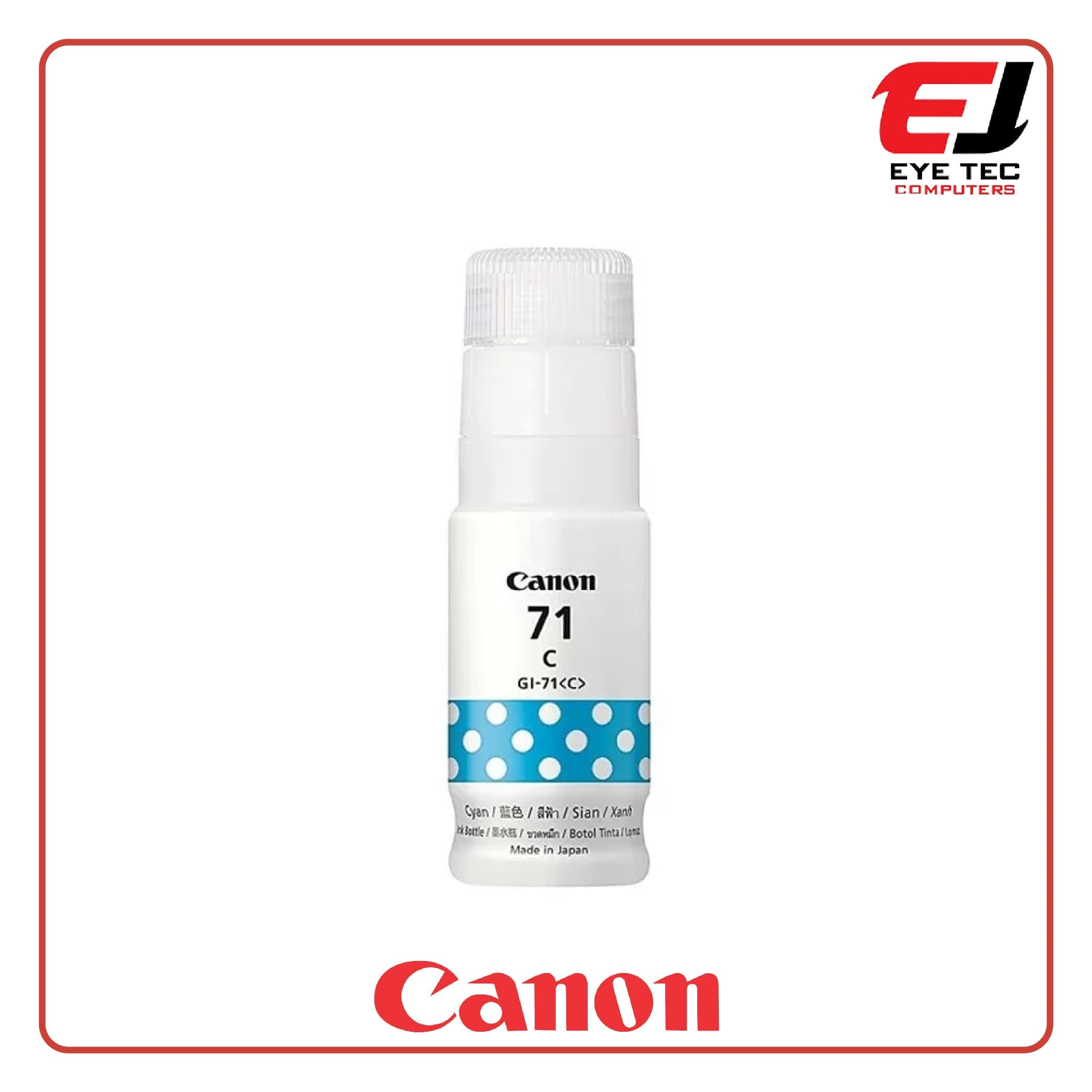 Canon GI71 Cyan Ink Bottle | EYE TEC Computers