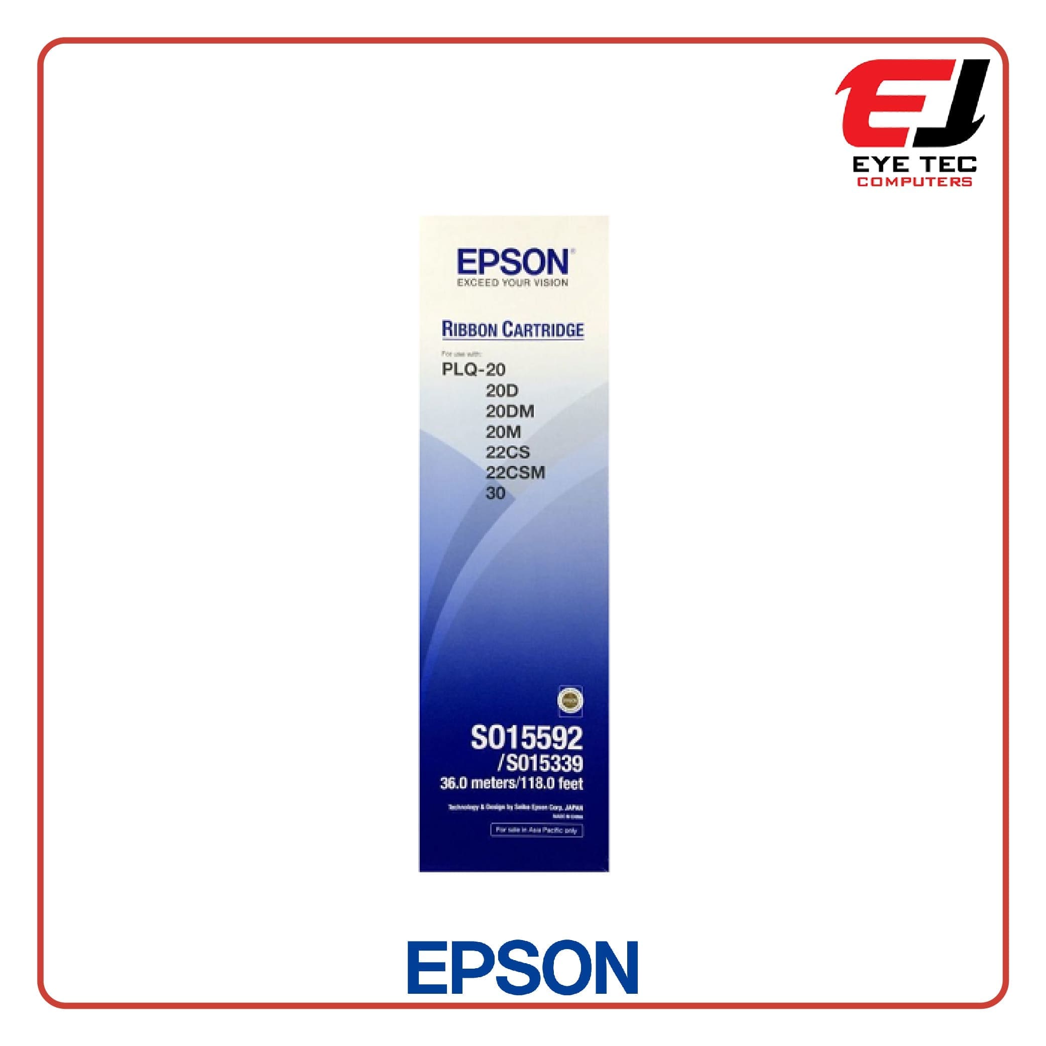 Epson PLQ-20 WAX Ribbon X 03 Pack - 100% Genuine | EYE TEC Computers