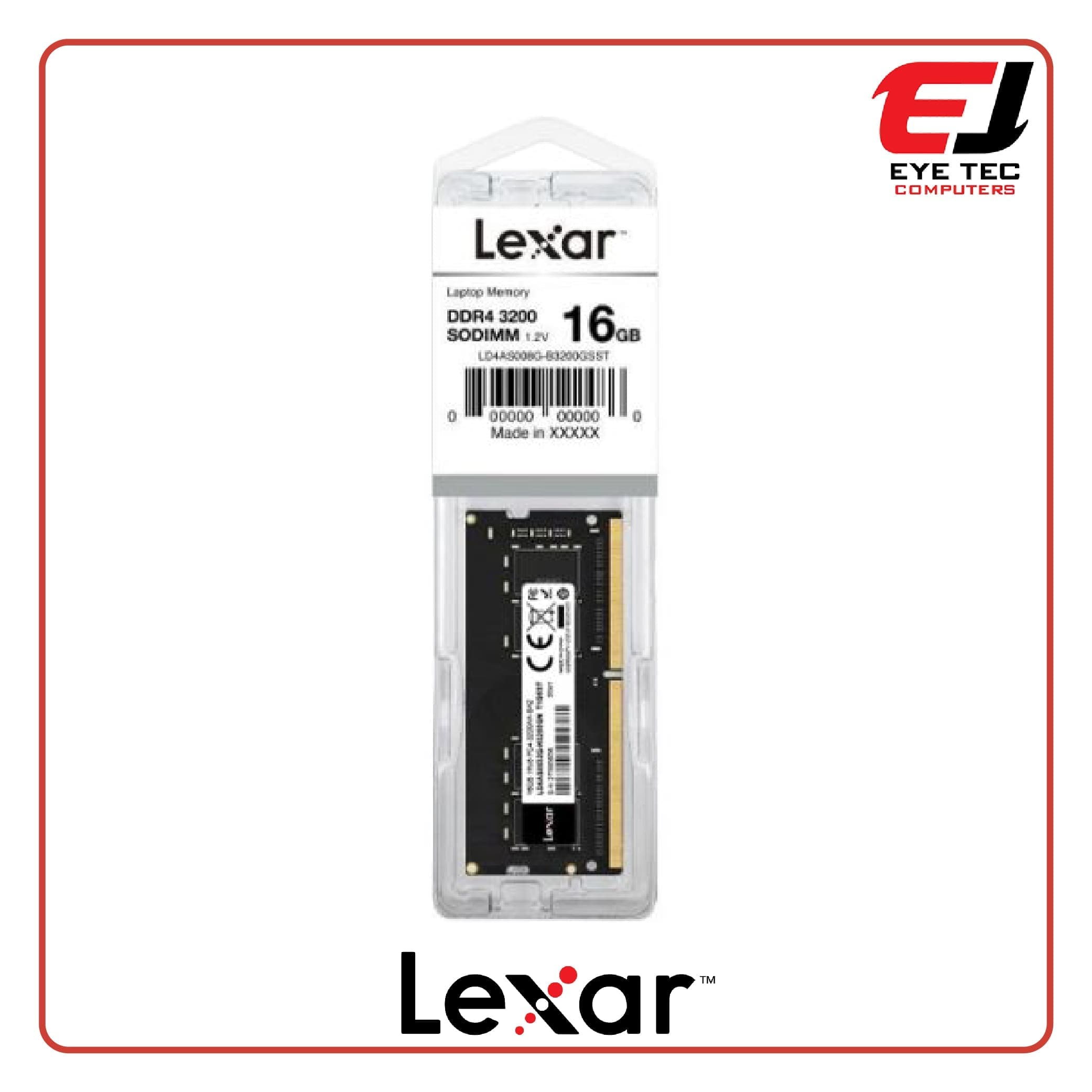 Lexar 16GB DDR4 3200MHz SO-DIMM Laptop RAM | EYE TEC Computers
