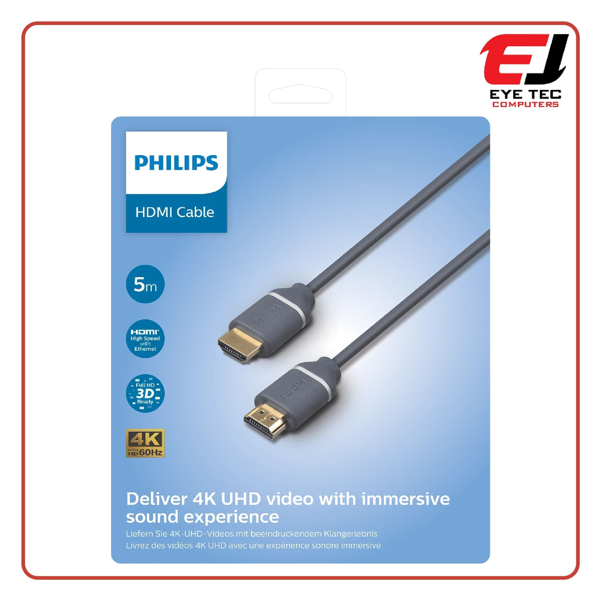 Philips 5m 4K HDMI Cable | EYE TEC Computers