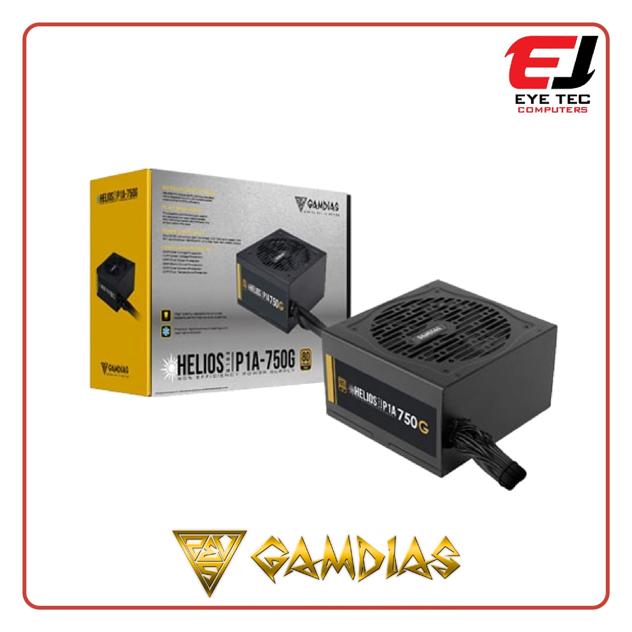 GAMDIAS HELIOS P1A 750G 80 PLUS GOLD PSU | EYE TEC Computers