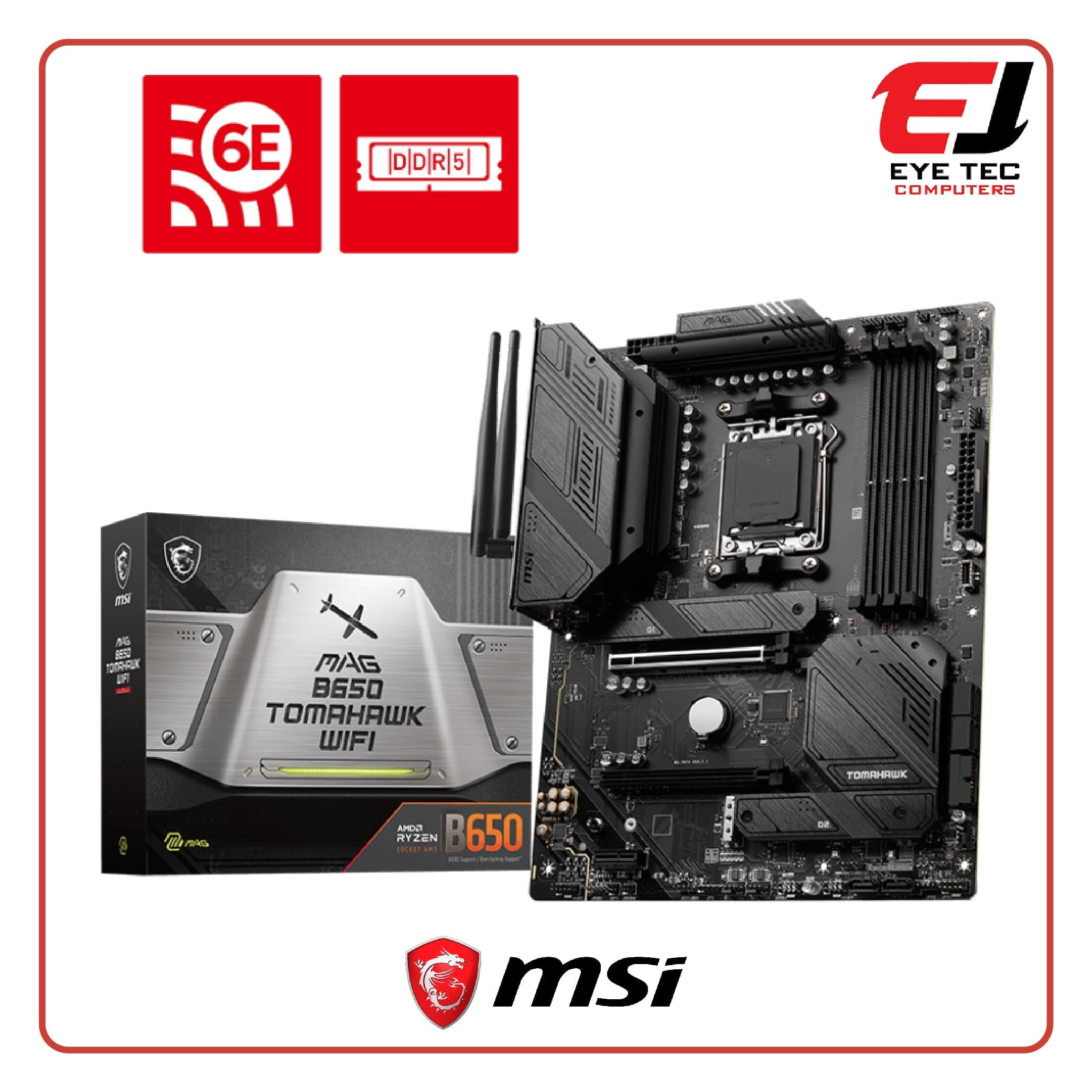 MSI MAG B650 TOMAHAWK WIFI DDR5 MOTHERBOARD | EYE TEC Computers