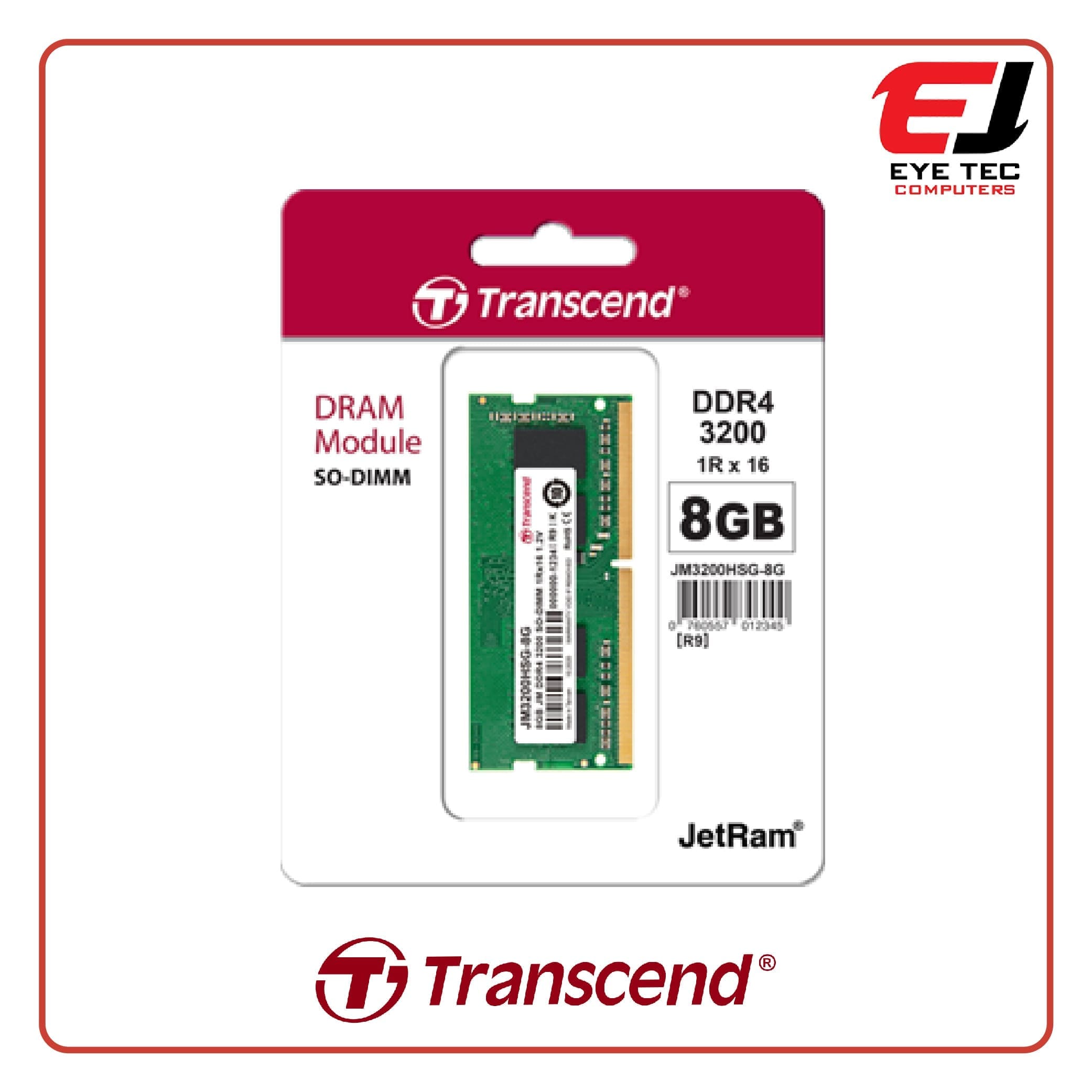 Transcend 8GB DDR4 3200MHz SO-DIMM Laptop RAM | EYE TEC Computers