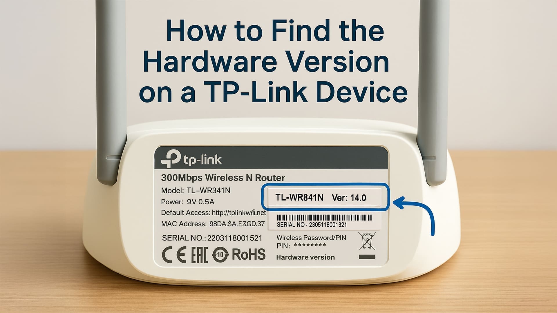 How to find the hardware version on a TP-Link device | EYE TEC Computers